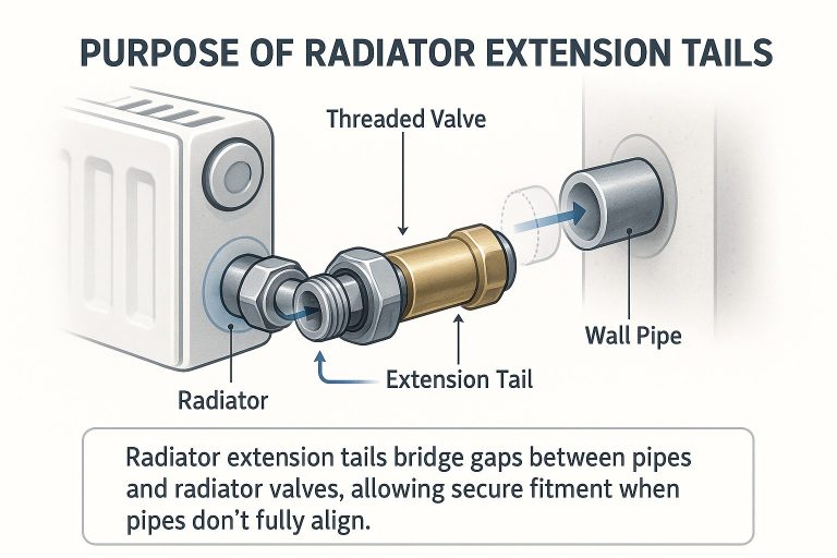 How to Extend Radiator Pipes with Radiator Extension Tails: Radiator ...